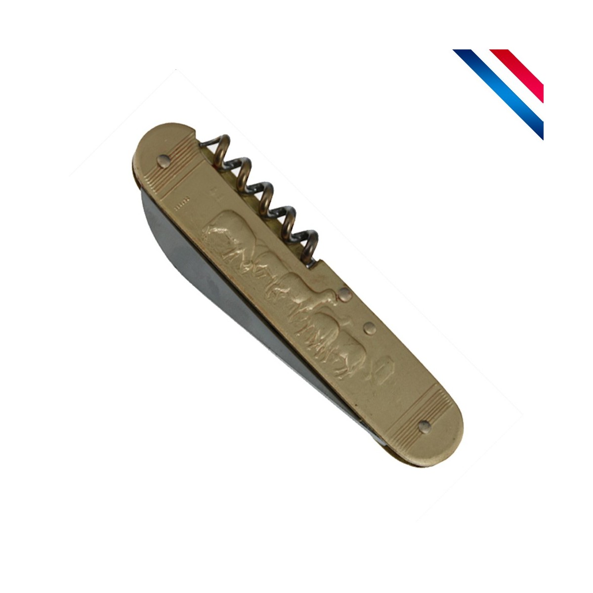 Couteau coursolle 3 pièces, manche laiton